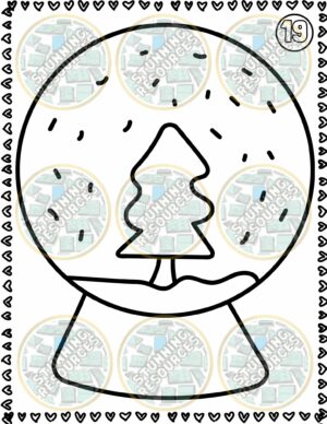 Snow Globe Coloring Pages V.5 | Made By Teachers
