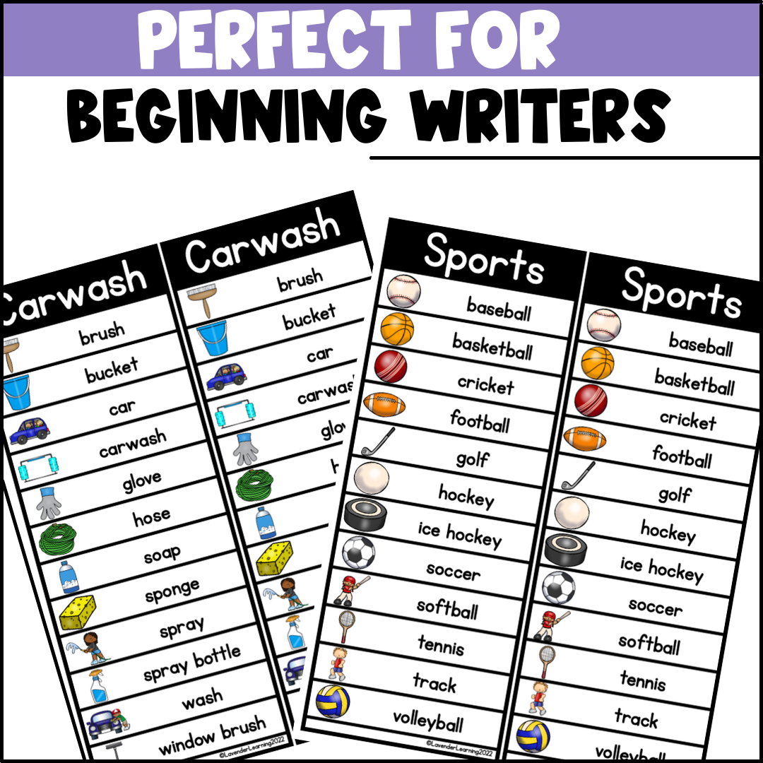 Dictionaries with Pictures for Kindergarten Writing Centers ...