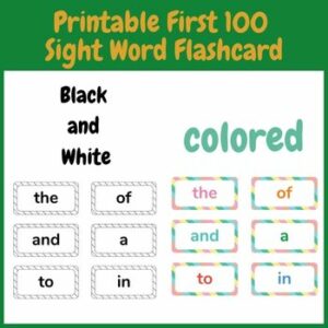 Printable First 100 Sight Word Flashcard | Made By Teachers