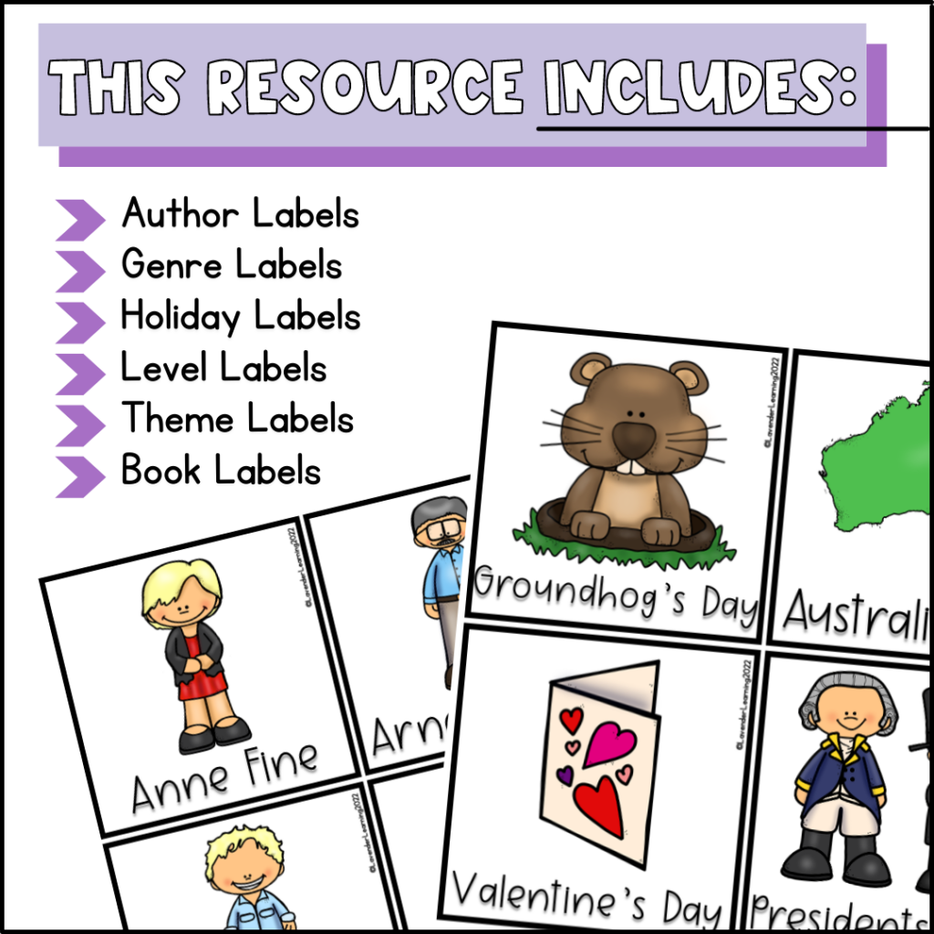 Editable Book Bin Labels for Classroom Library - Classroom Library ...