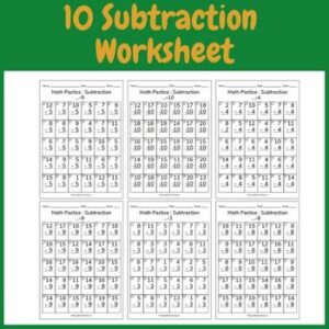 Math Practice Subtraction | Made By Teachers