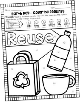 Earth Day Color by Feeling Worksheets | Made By Teachers