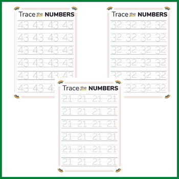 Kindergarten Tracing Worksheets 0-100 | Made By Teachers