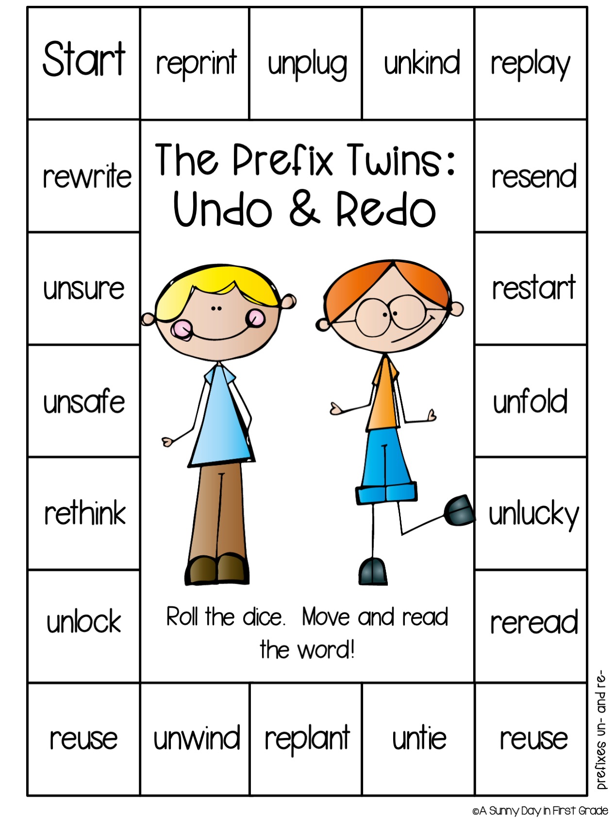 Prefixes UN- & RE- Printables, Center & Games | Made By Teachers