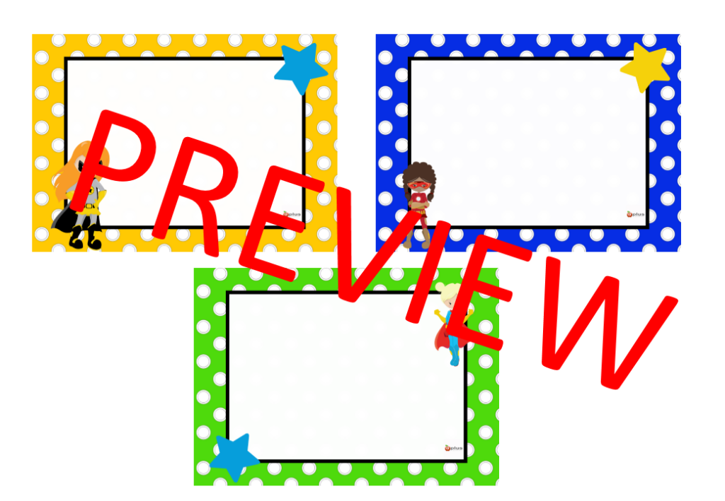 Superhero Theme Folder, Journal, and Notebook Labels Editable | Made By ...