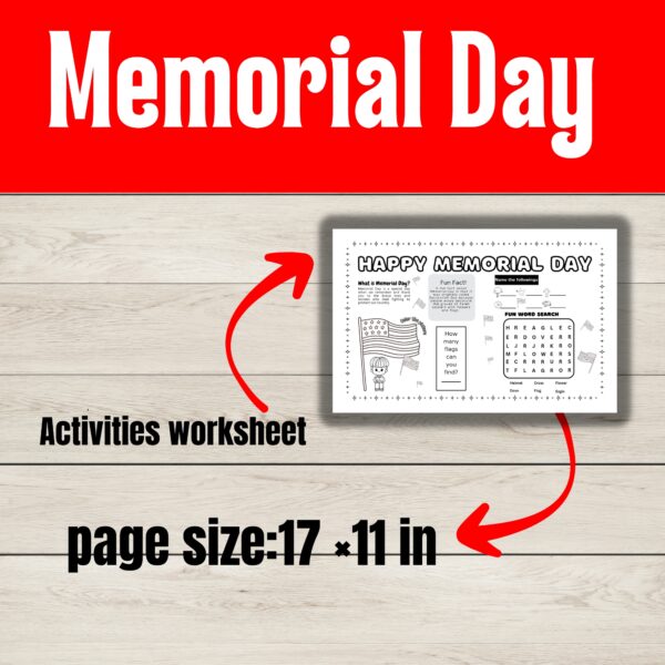 Memorial Day Fun Activities Worksheet | Made By Teachers