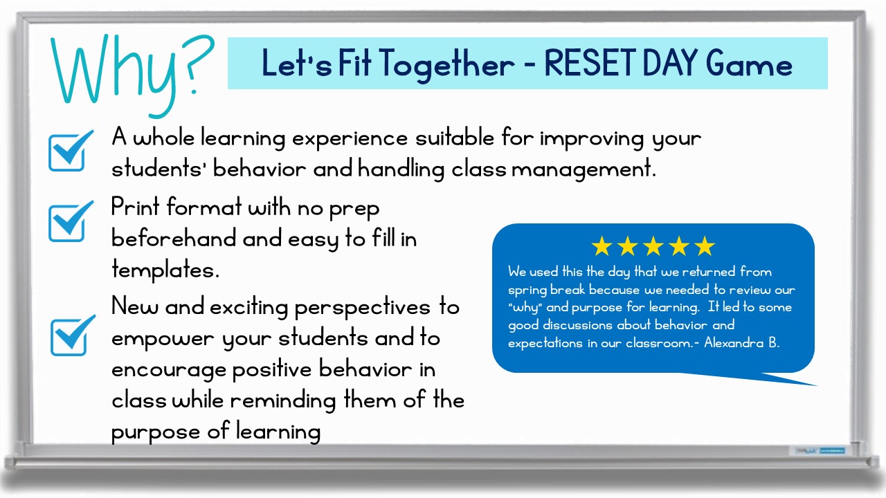 RESET Day Game - Positive Behavior Restorative Management for Any Class ...