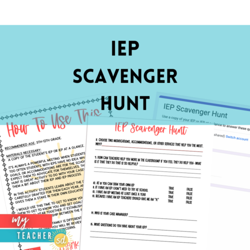 IEP Scavenger Hunt | Made By Teachers