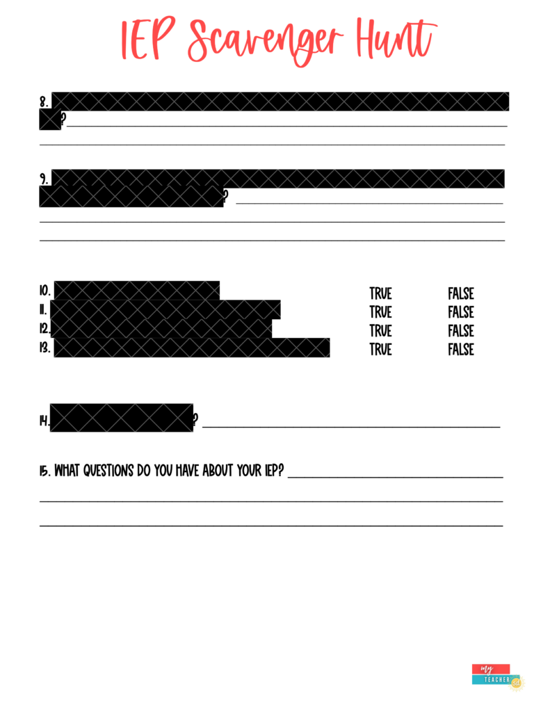 IEP Scavenger Hunt | Made By Teachers