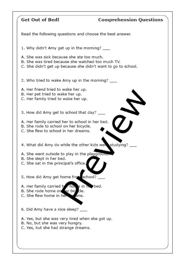 Robert Munsch "Get Out of Bed!" worksheets | Made By Teachers