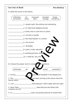 Robert Munsch "Get Out of Bed!" worksheets | Made By Teachers