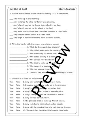 Robert Munsch "Get Out of Bed!" worksheets | Made By Teachers