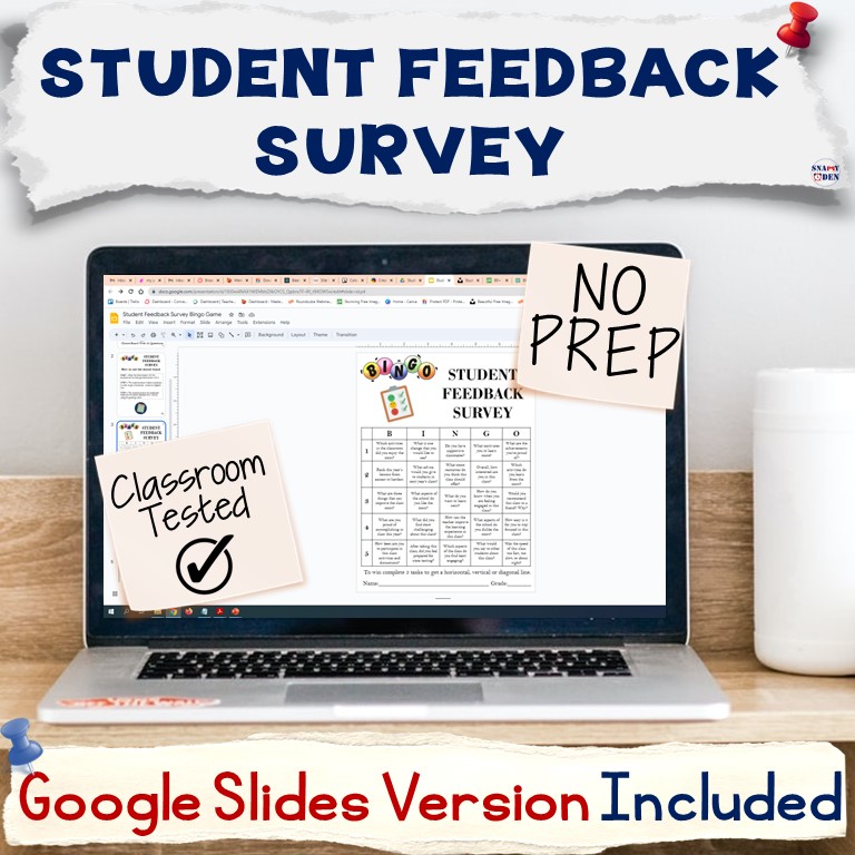 Student Feedback Survey Choice Board - End of Year Reflection Print and ...