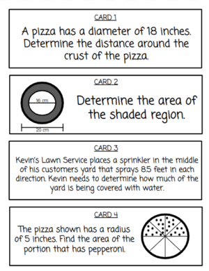 Area and Circumference of Circles Unit Relay Race Review Game | Made By ...