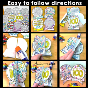 100th Day of School Activities & Craft | Writing Math Mazes & Coloring ...