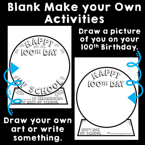 100th Day of School Activities & Craft | Writing Math Mazes & Coloring ...