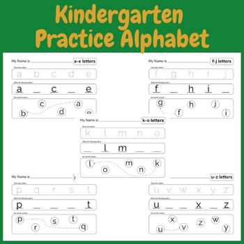 Kindergarten Practice Alphabet | Made By Teachers
