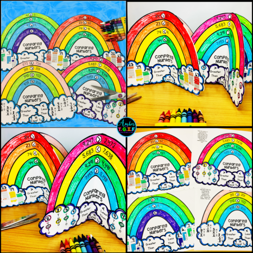 Comparing Numbers May Math Craft | End of the Year Rainbow | Made By ...