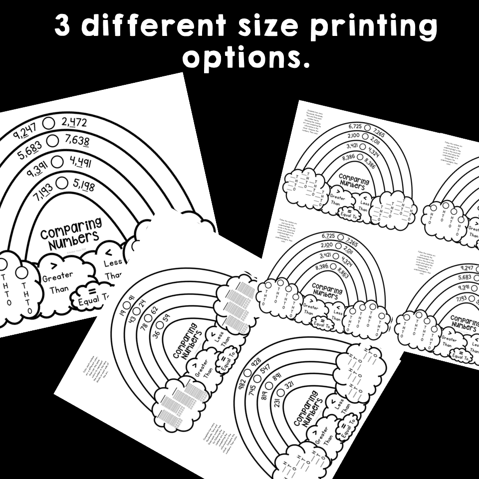 Comparing Numbers May Math Craft | End of the Year Rainbow | Made By ...