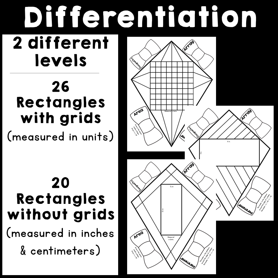 End of Year Math Craft | May Area and Perimeter Kite Plus ...