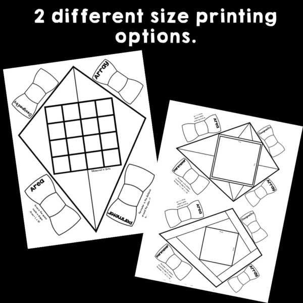 End of Year Math Craft | May Area and Perimeter Kite Plus ...