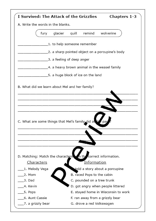 Lauren Tarshis "I Survived the Attack of the Grizzlies, 1967 ...