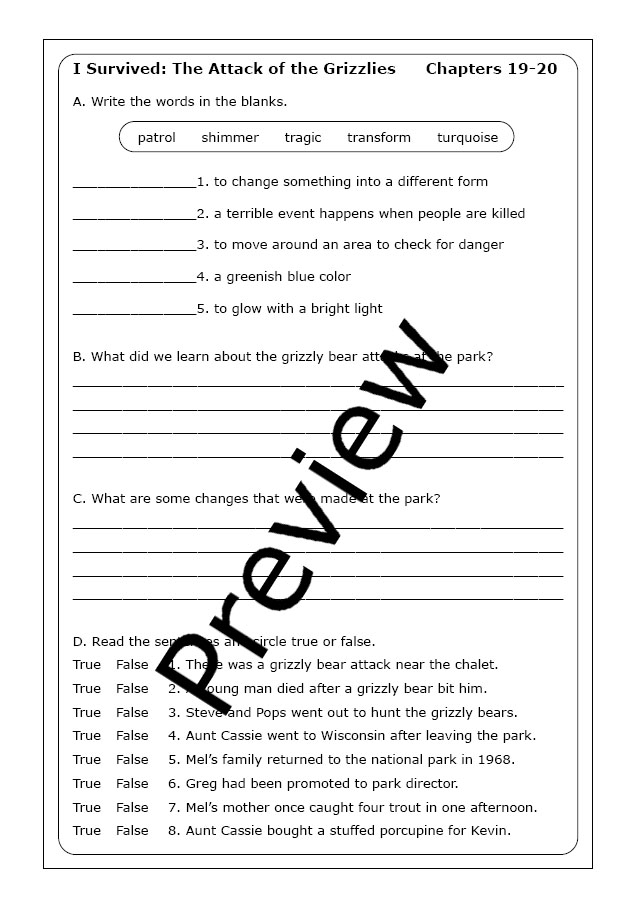 Lauren Tarshis "I Survived the Attack of the Grizzlies, 1967 ...