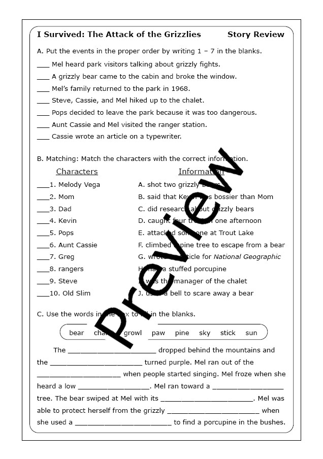 Lauren Tarshis "I Survived the Attack of the Grizzlies, 1967 ...