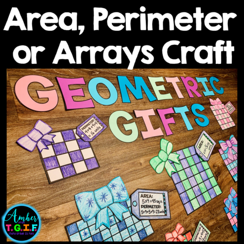 Area and Perimeter Math Craft | Multiplication Arrays | Geometry | Made ...