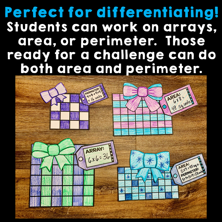 Area and Perimeter Math Craft | Multiplication Arrays | Geometry | Made ...