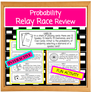 Probability Unit Review Relay Race Game Review | Made By Teachers