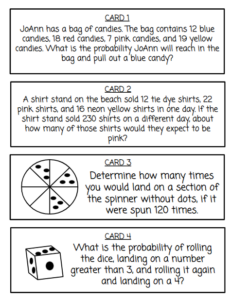 Probability Unit Review Relay Race Game Review | Made By Teachers