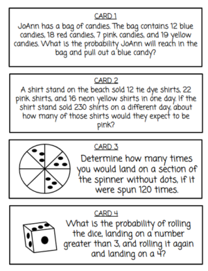 Probability Unit Review Relay Race Game Review | Made By Teachers