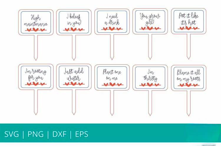 Plant Stakes Bundle SVG, Funny Plant Stakes SVG, and Laser SVG | Made ...