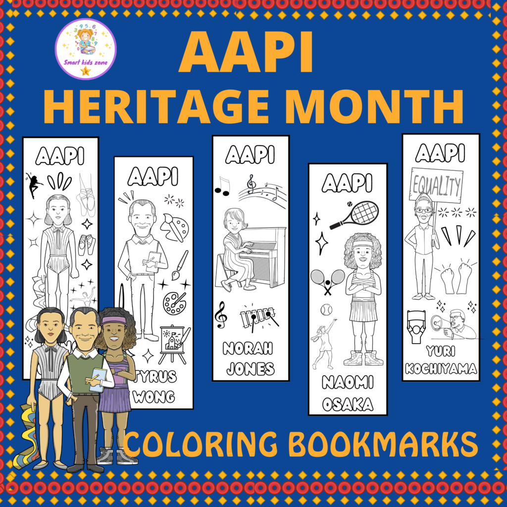 Asian American & Pacific Islanders Coloring Bookmarks | AAPI Heritage ...