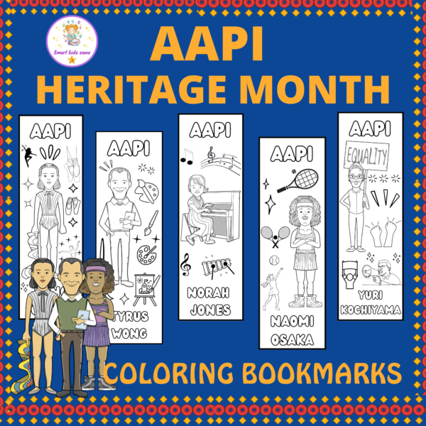 Asian American & Pacific Islanders Coloring Bookmarks | AAPI Heritage ...