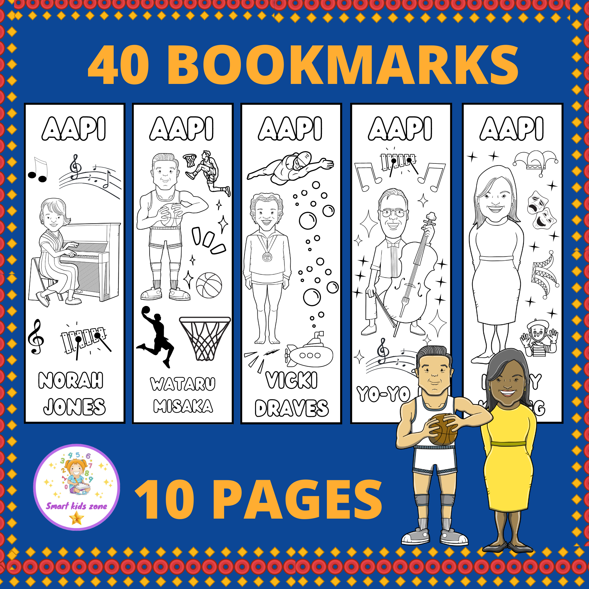 Asian American & Pacific Islanders Coloring Bookmarks | AAPI Heritage ...