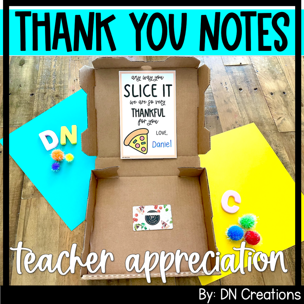 Teacher Appreciation Thank You Notes and Gift Tags Bundle | Teacher ...