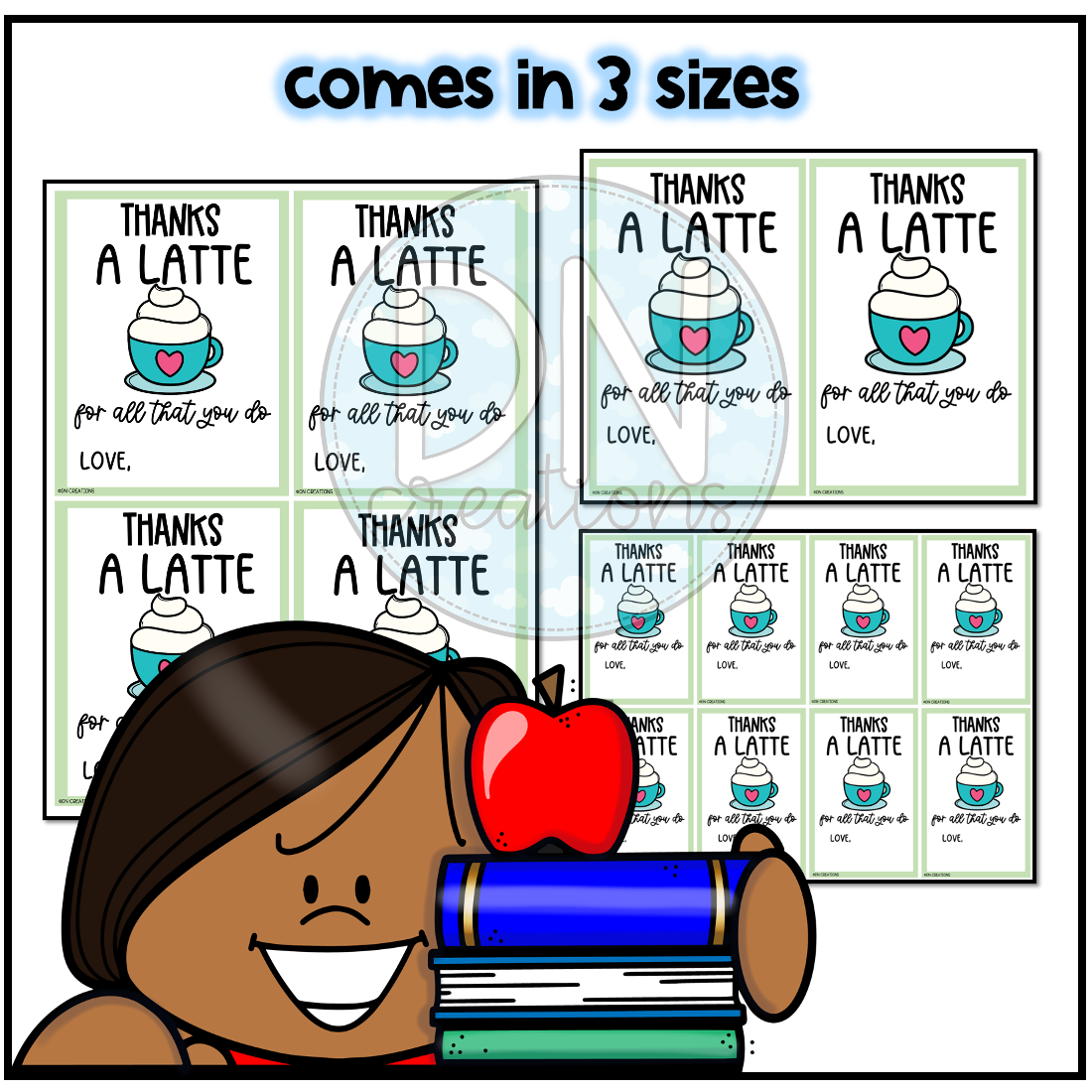 Teacher Appreciation Notes | Thanks a Latte | Cafe Gift Card Tags ...