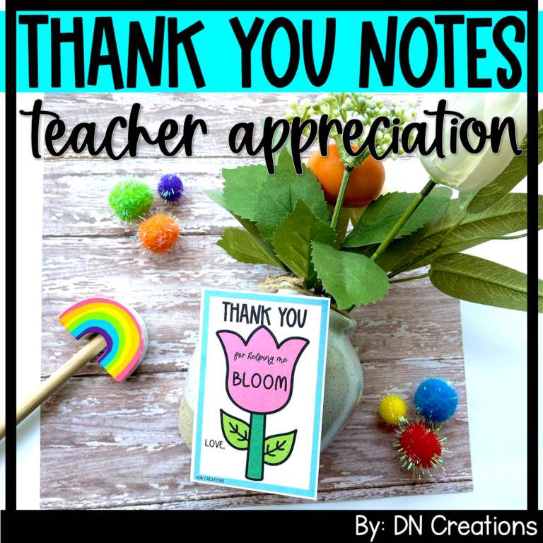 Teacher Appreciation Notes | Flower Gift Tags | Thank You Gift Tags for ...