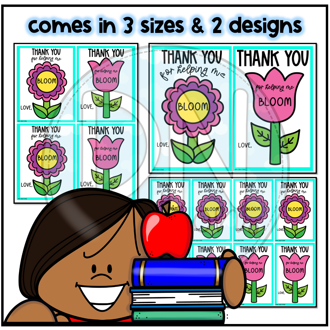 Teacher Appreciation Notes | Flower Gift Tags | Thank You Gift Tags for ...