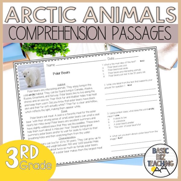 Arctic Animals Reading Comprehension Passages | Made By Teachers