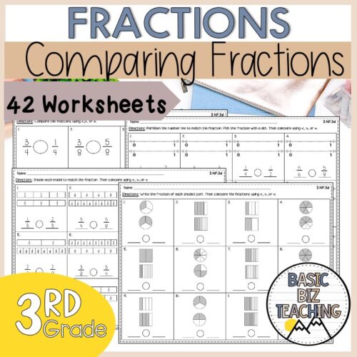 4th Grade Comparing Fractions Math Worksheets | Made By Teachers
