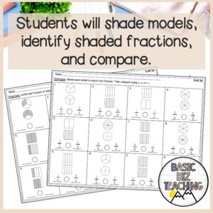 3rd Grade Comparing Fractions Math Worksheets | Made By Teachers