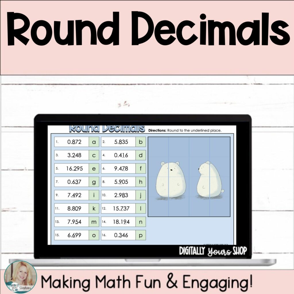 Round Decimals Digital Self-Checking Activity | Made By Teachers