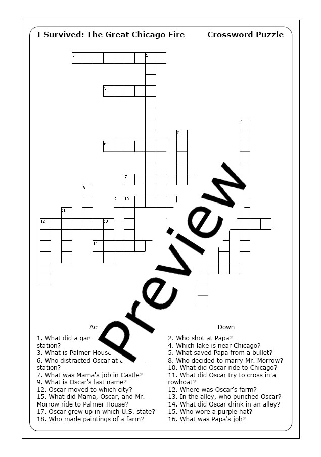 Lauren Tarshis "I Survived the Great Chicago Fire, 1871" worksheets ...