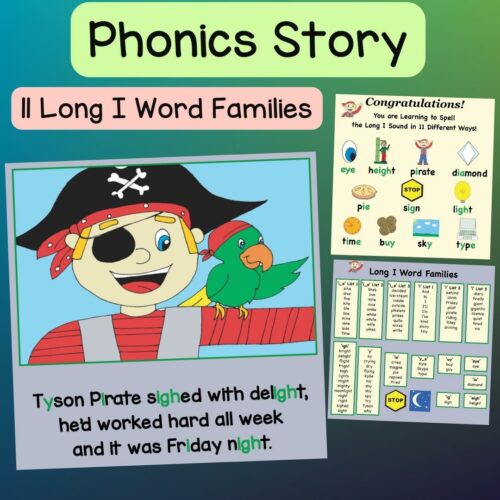 Phonics Story for 11 Long I Word Families + Spelling Activities, Chart ...