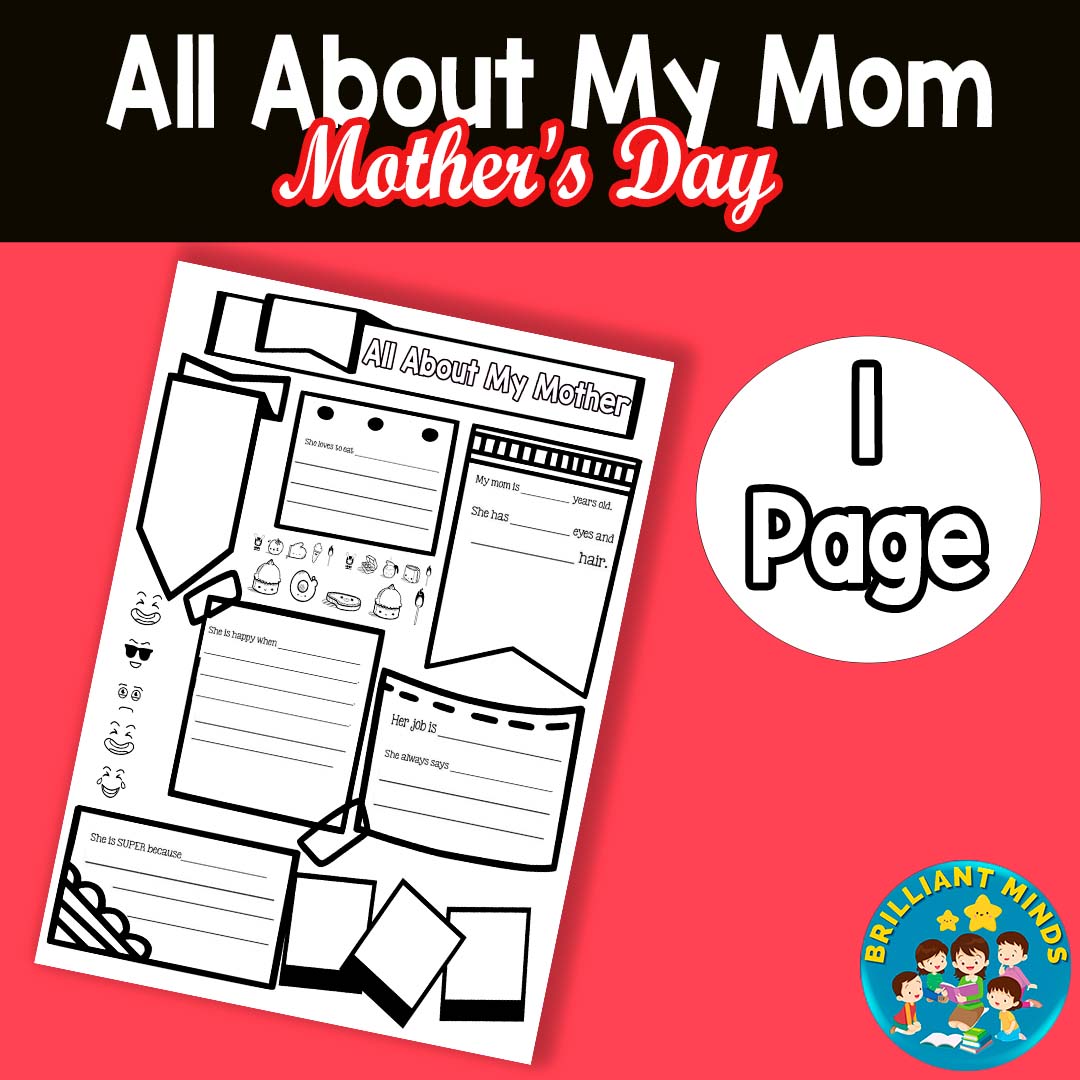 Mother's Day Questionaire | All About My Mom Writing | Mother's Day ...