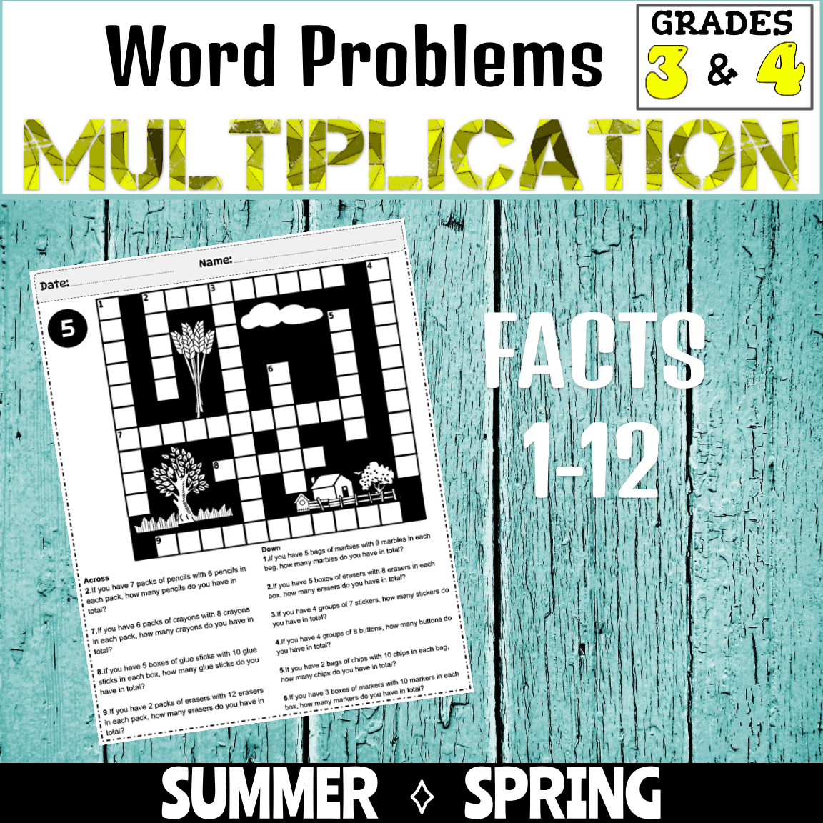 Basic Multiplication, Word Problems & Multiplying by Multiples of 10 ...