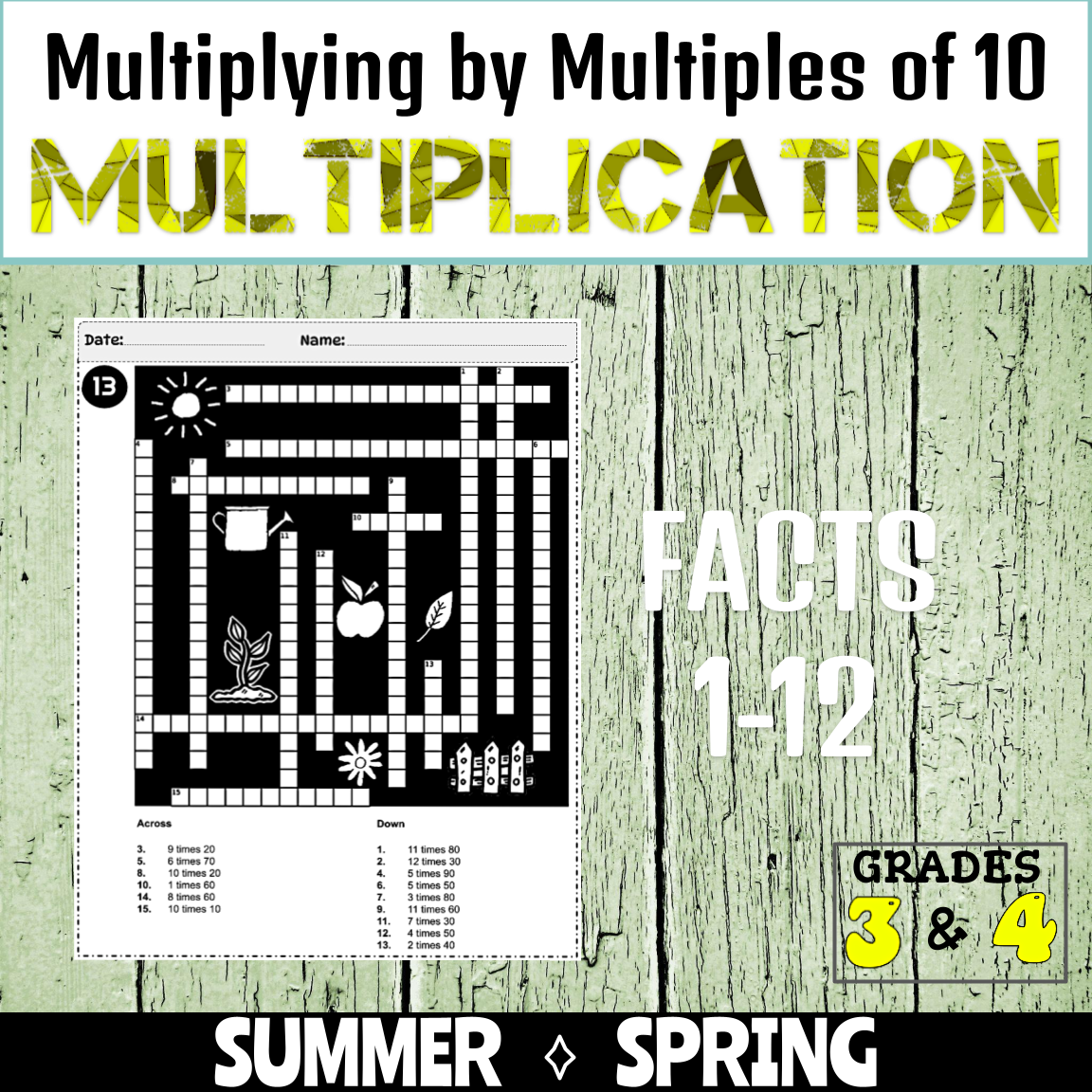 Basic Multiplication, Word Problems & Multiplying by Multiples of 10 ...